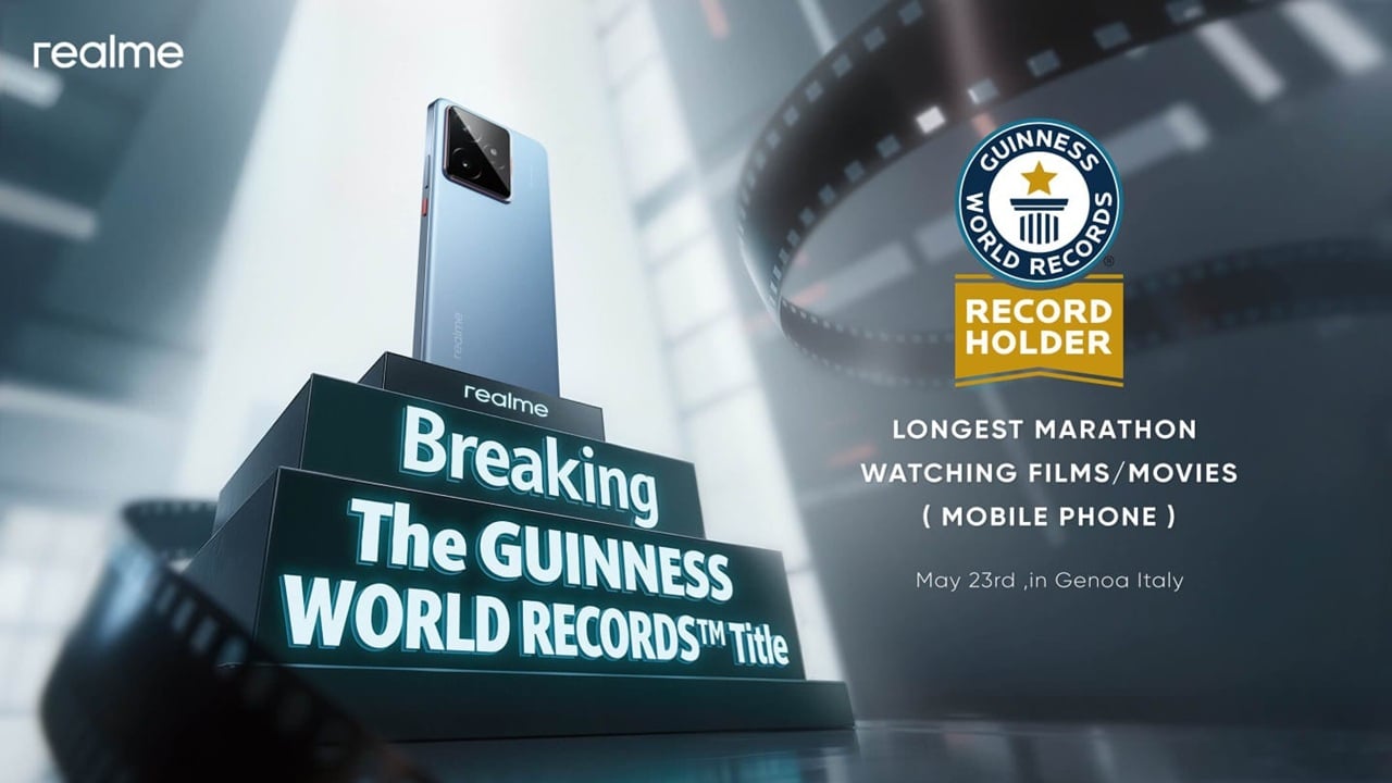 realme GT 7 Successfully Breaks Guinness World Record, Watching Movies ...
